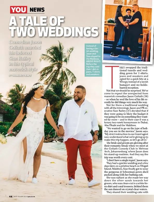 Jason Goliath’s beach wedding - PressReader