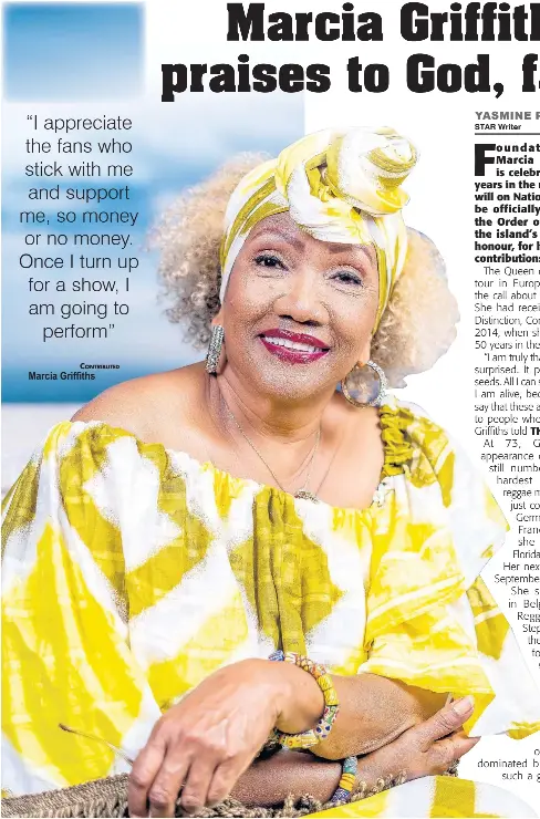 Marcia Griffith sings praises to God, fans for OJ - PressReader