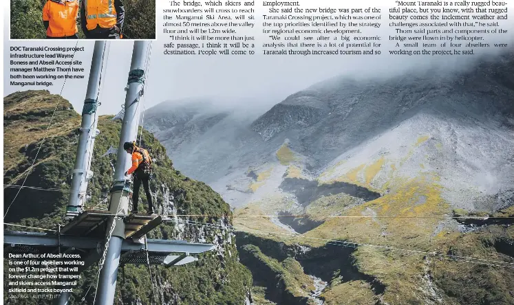 $1.2m suspension bridge set to bring visitors to Taranaki - PressReader