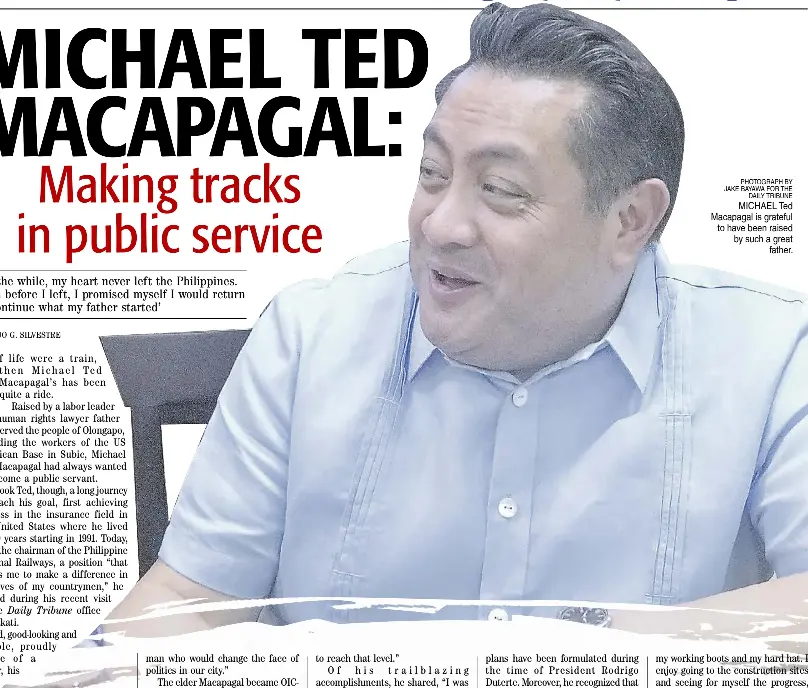 Michael Ted Macapagal: Making tracks in public service - PressReader