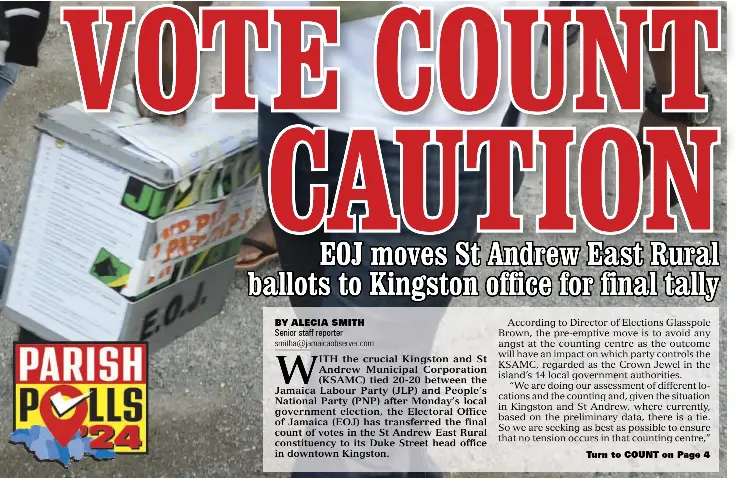 VOTE COUNT CAUTION - PressReader