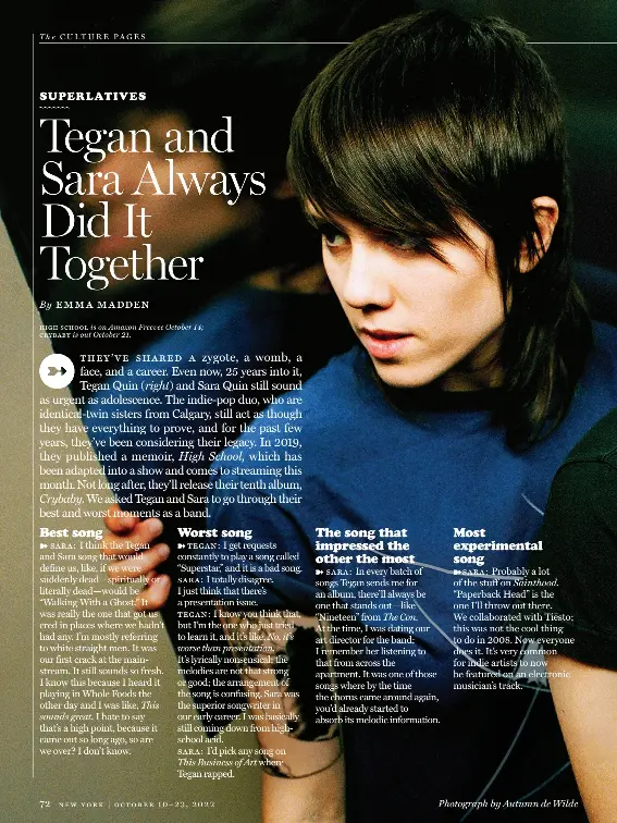 Tegan and Sara Always Did It Together - PressReader