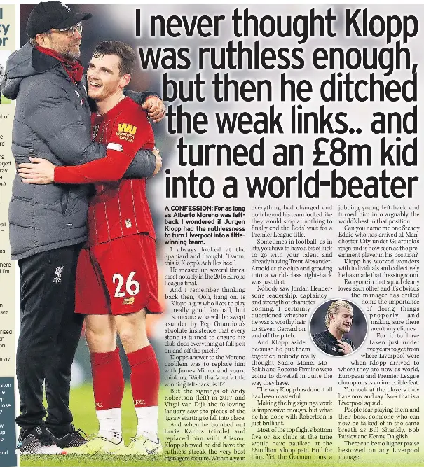 I never thought Klopp was ruthless enough, but then he ditched the weak links.. and turned an £ ...