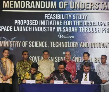 Sabah begins space launch centre sustainabi­lity studies - PressReader