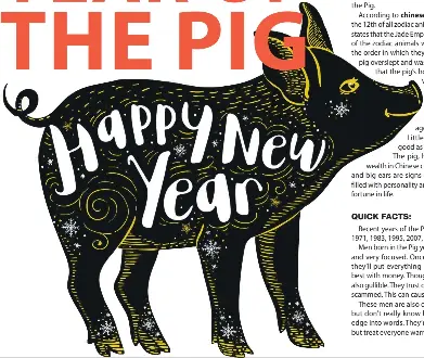 2019 is the YEAR OF THE PIG - PressReader