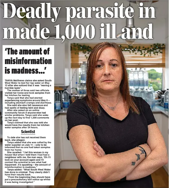 Deadly parasite in our drinking water ‘has made 1,000 ill and is ruining people’s lives ...