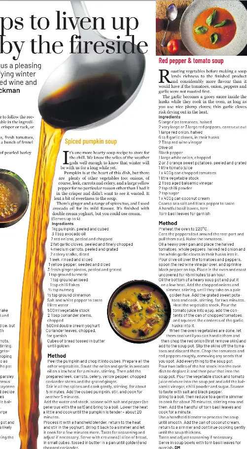 Tasty soups to liven up evenings by the fireside - PressReader