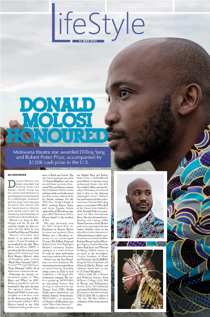 DONALD MOLOSI HONOURED - PressReader