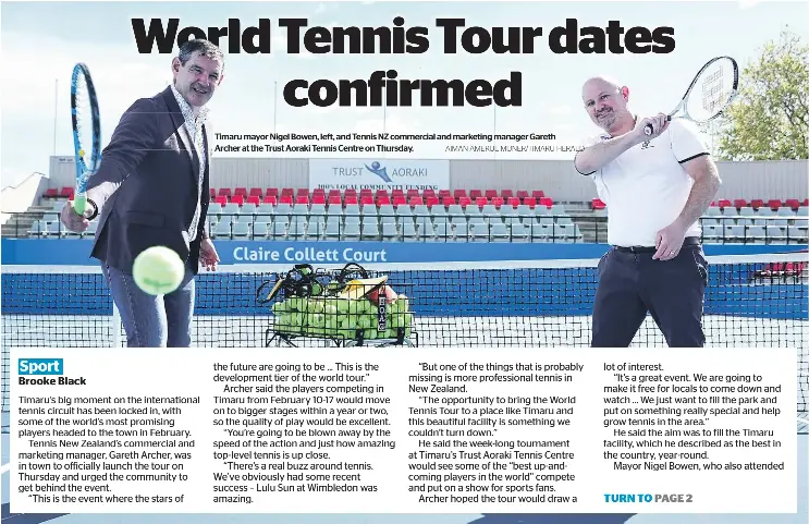World Tennis Tour dates confirmed - PressReader