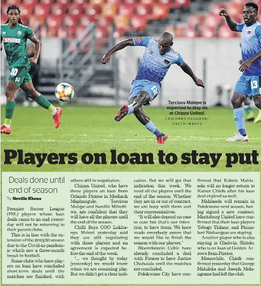 Players on loan to stay put - PressReader