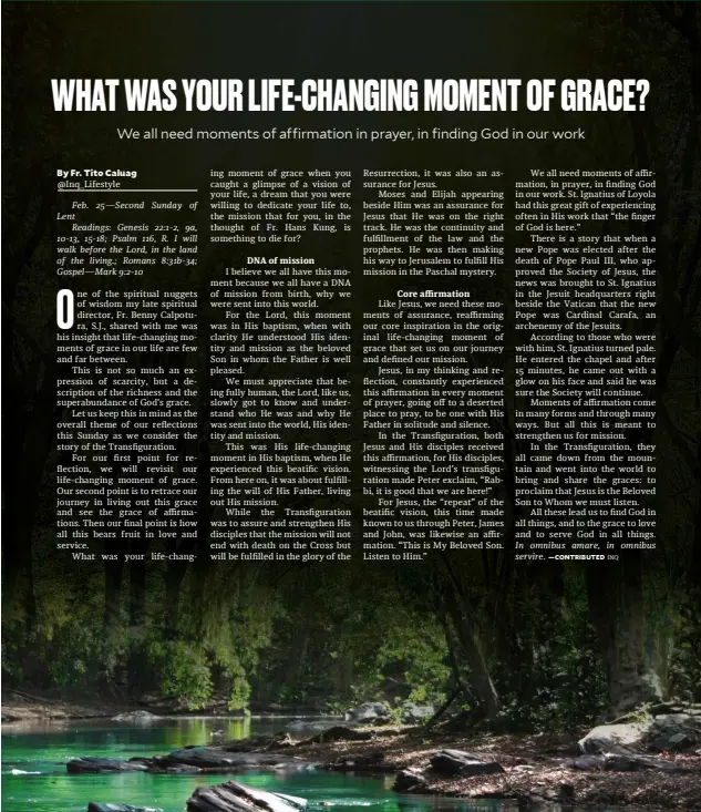 WHAT WAS YOUR LIFE-CHANGING MOMENT OF GRACE? - PressReader