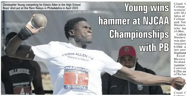 Young wins hammer at NJCAA Championsh­ips with PB - PressReader