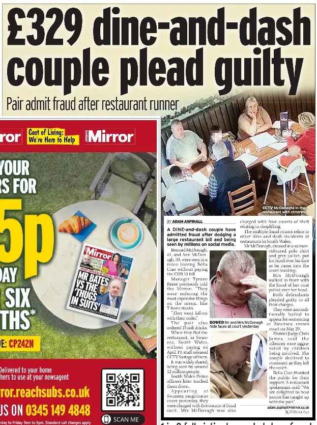 £329 dine-and-dash couple plead guilty - PressReader
