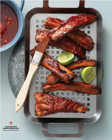 STICKY RIBS with PINEAPPLE BRAAI SAUCE - PressReader