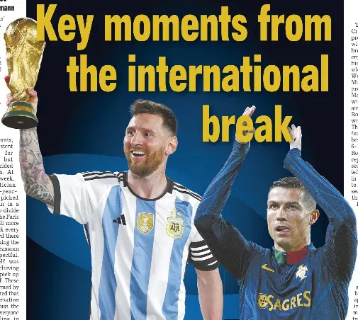 Key moments from the internatio­nal break - PressReader