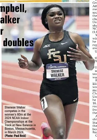 Jerome Campbell, Shenese Walker win outdoor conference doubles ...