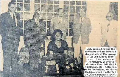 The late Ratu Sukuna’s decoration­s and swords - PressReader