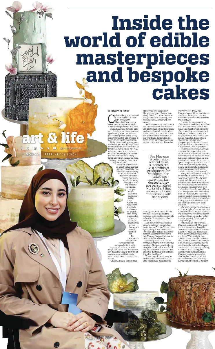 Inside the world of edible masterpiec­es and bespoke cakes - PressReader