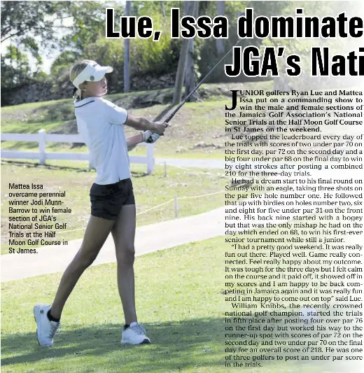Lue, Issa dominate seniors in JGA’S National Trials - PressReader