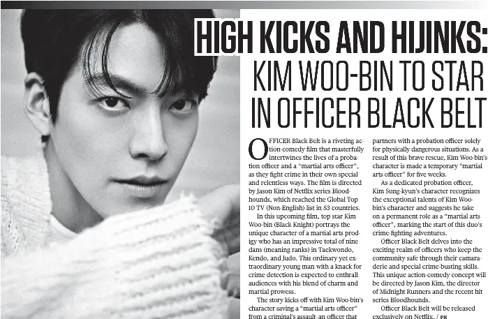HIGH KICKS AND HIJINKS: KIM WOO-BIN TO STAR IN OFFICER BLACK BELT - PressReader