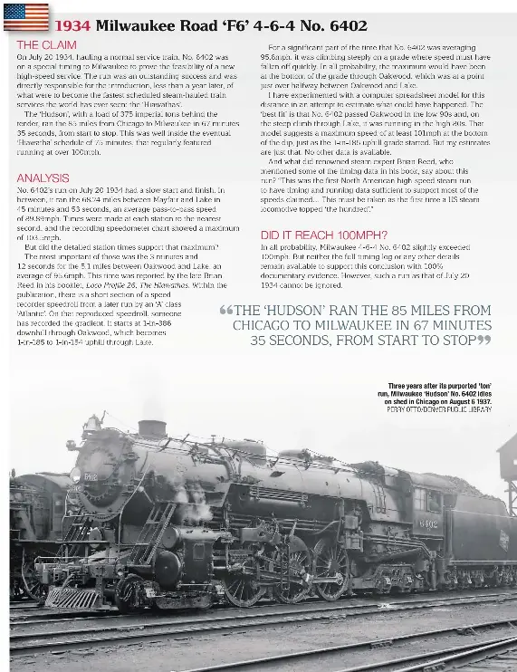 1934 Milwaukee Road ‘F6’ 4-6-4 No. 6402 - PressReader