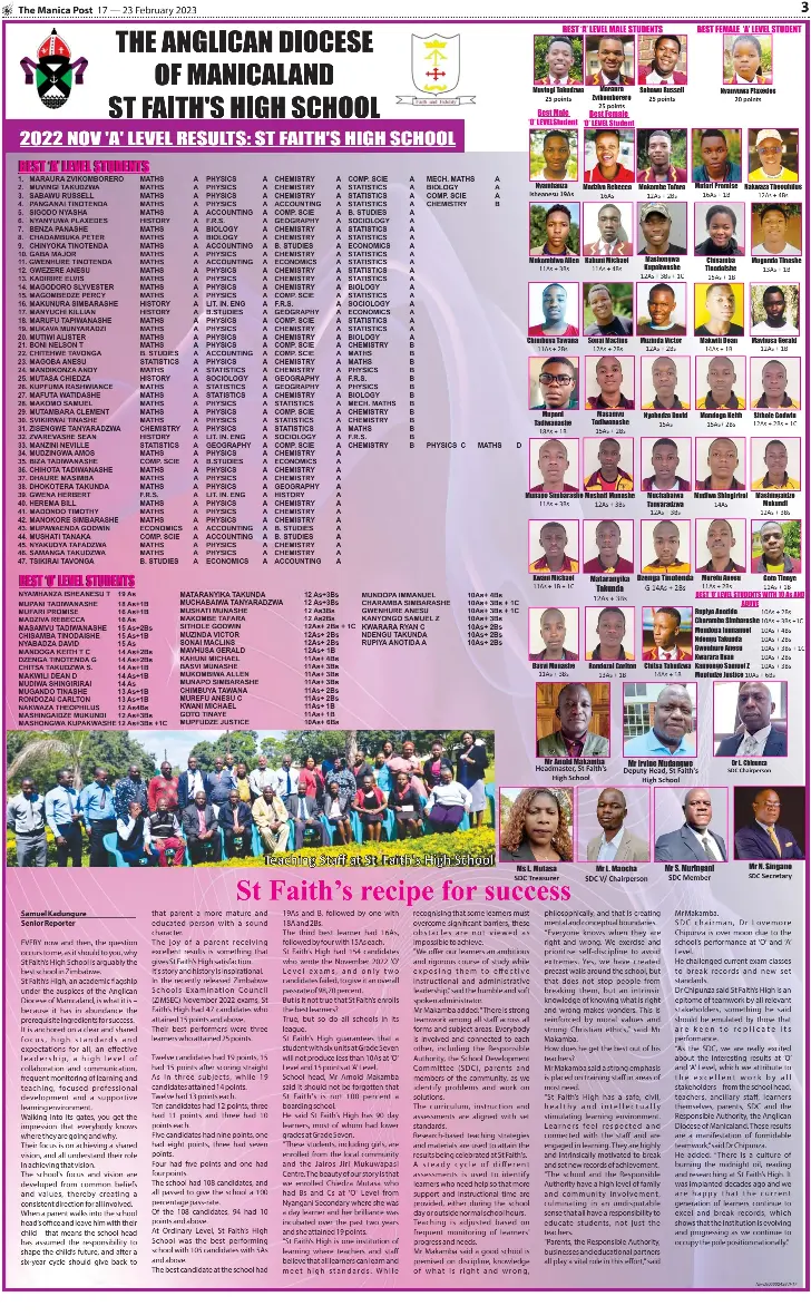 St Faith’s recipe for success - PressReader