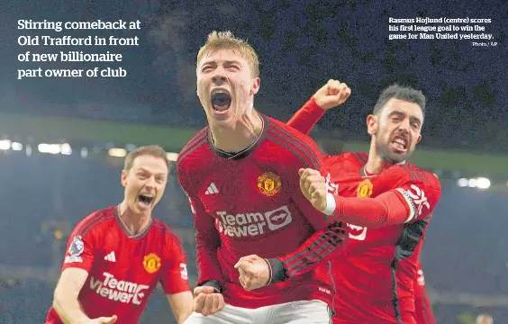 Welcome to Man United, sir: Red Devils in great escape - PressReader