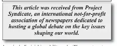 This article was received from Project Syndicate, an internatio­nal not-for-profit associatio­n ...