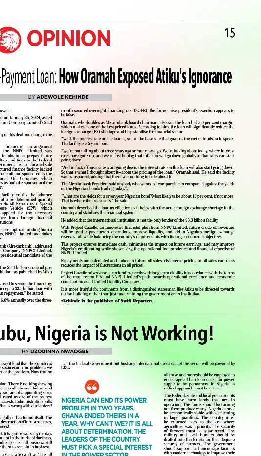 President Tinubu, Nigeria is Not Working! - PressReader