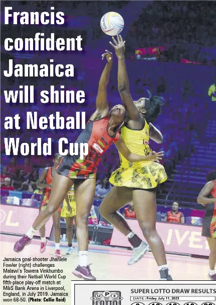 Francis confident Jamaica will shine at Netball World Cup - PressReader