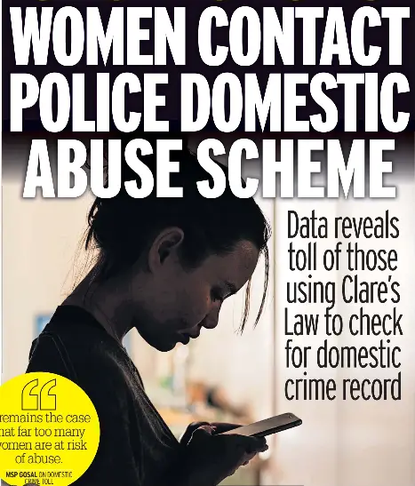 30,000 WOMEN CONTACT POLICE DOMESTIC ABUSE SCHEME - PressReader