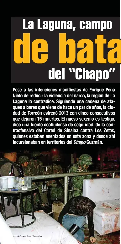 La Laguna, campo de batalla del “Chapo” - PressReader