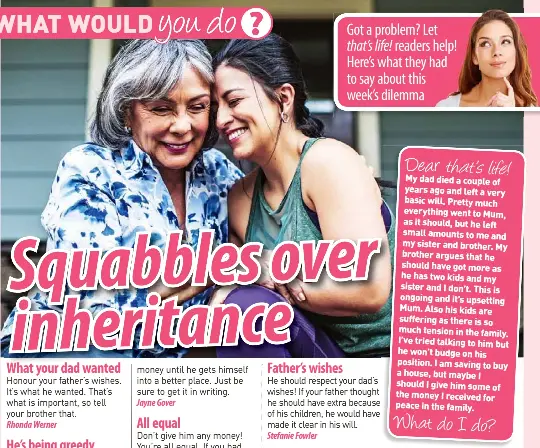 Squabbles over inheritanc­e - PressReader