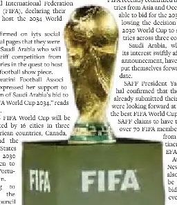 Eswatini supports Saudi Arabia for 2034 FIFA WC - PressReader