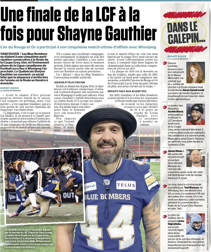 Une finale de la LCF à la fois pour Shayne Gauthier - PressReader