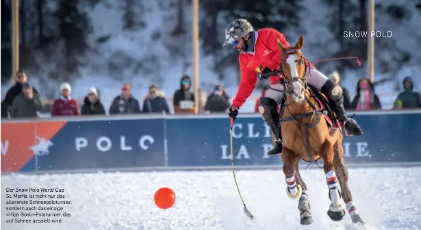 SPEKTAKEL IM SCHNEE: DER SNOW POLO WORLD CUP ST. MORITZ - PressReader
