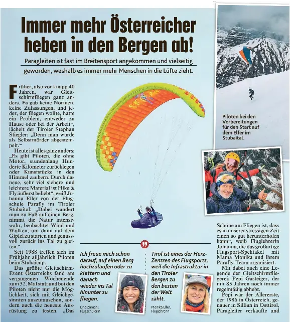 Immer mehr Österreich­er heben in den Bergen ab! - PressReader