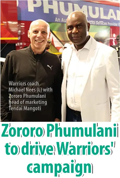 Zororo Phumulani to drive Warriors' campaign - PressReader