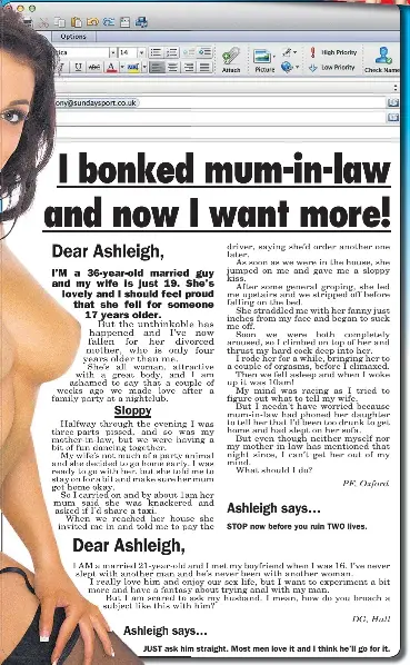 I bonked mum-in-law and now I want more! - PressReader