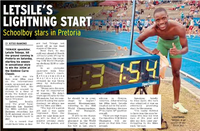 LETSILE’S LIGHTNING START - PressReader