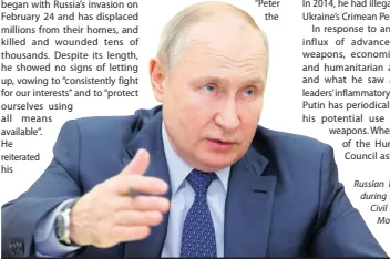 Putin: Ukraine fight is taking longer than expected - PressReader