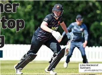 MacLeod does her best but can’t stop Sunrisers losing - PressReader