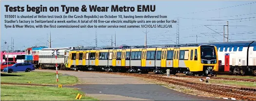 Tests begin on Tyne & Wear Metro EMU - PressReader