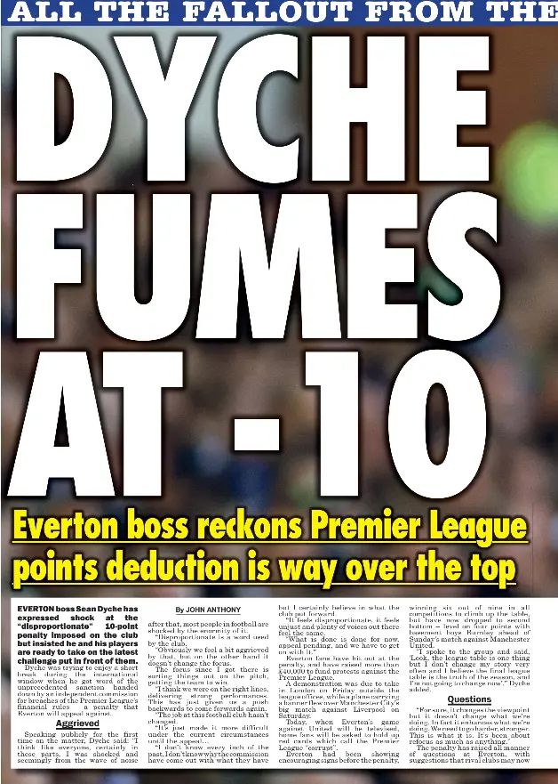 DYCHE FUMES AT -10 - PressReader