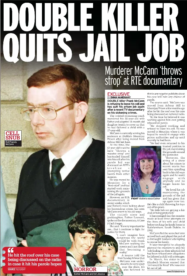 DOUBLE KILLER QUITS JAIL JOB - PressReader
