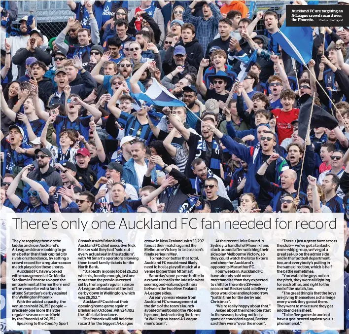 There’s only one Auckland FC fan needed for record - PressReader