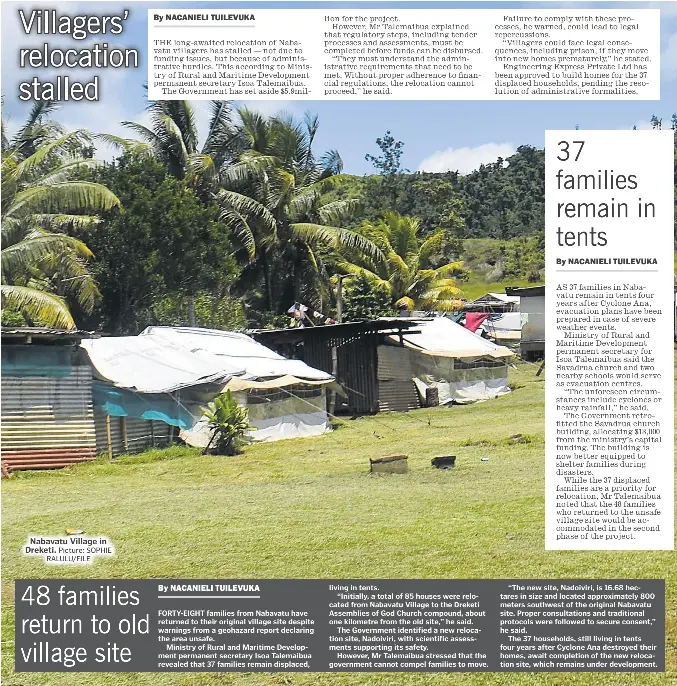 48 families return to old village site - PressReader