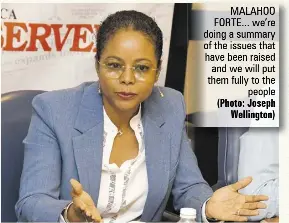Malahoo Forte promises update on CRC’S work - PressReader