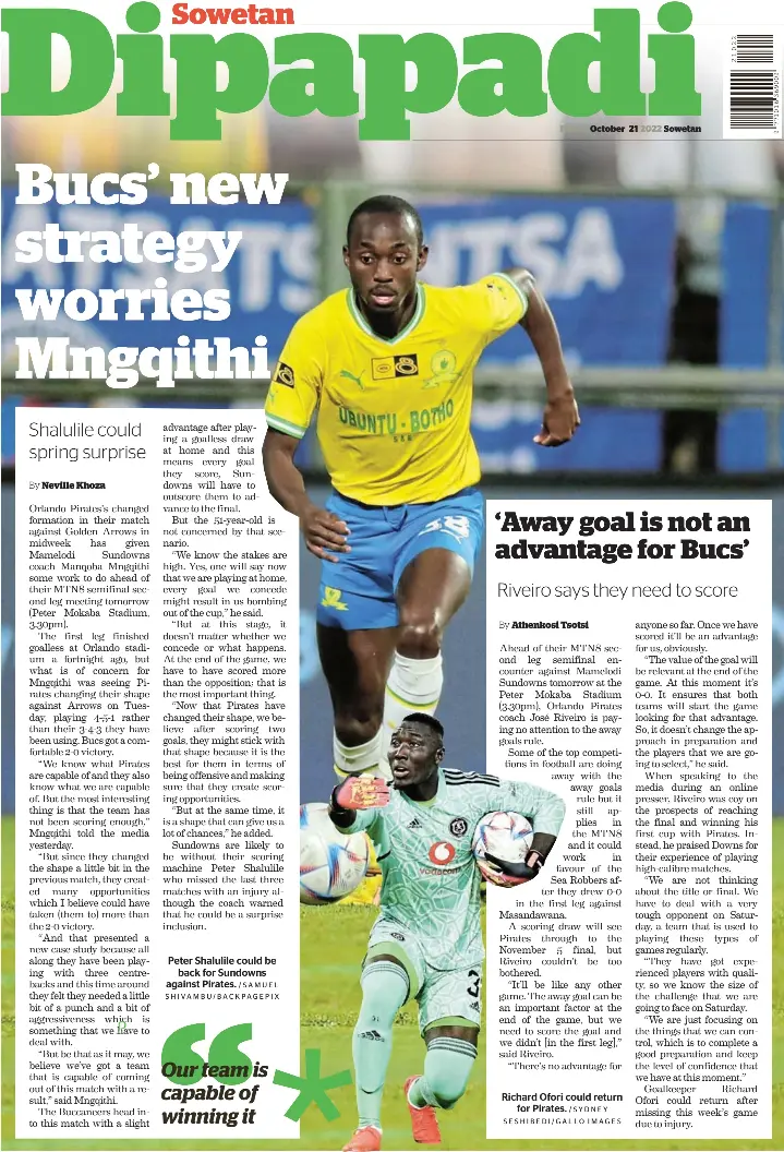 Bucs’ new strategy worries Mngqithi - PressReader
