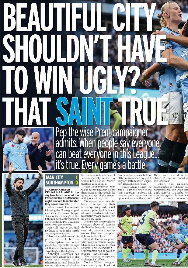 BEAUTIFUL CITY SHOULDN’T HAVE TO WIN UGLY? THAT SAINT TRUE - PressReader